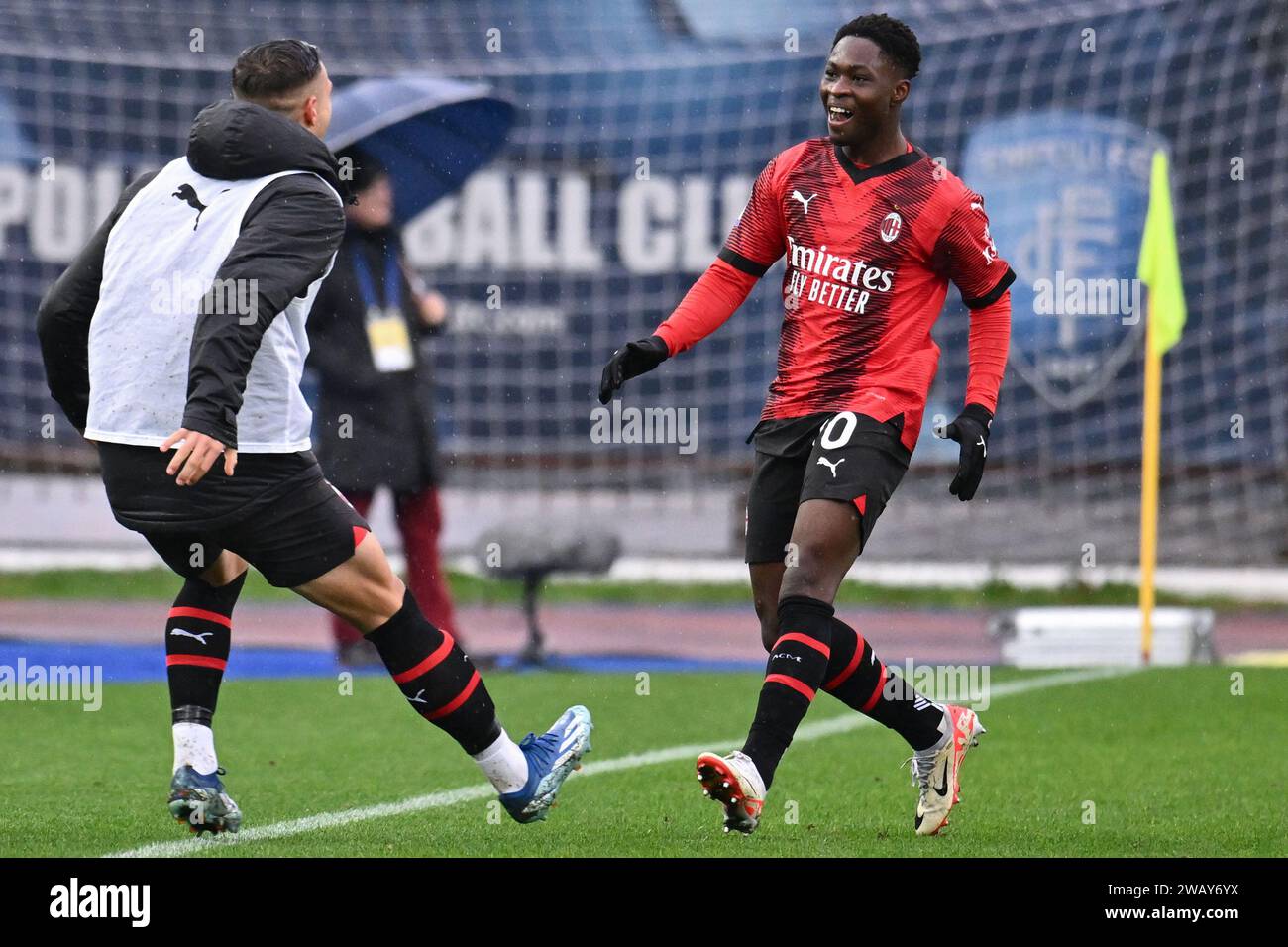 Empoli, Italy. 07th Jan, 2024. AC Milan's forward Chaka Traore ...