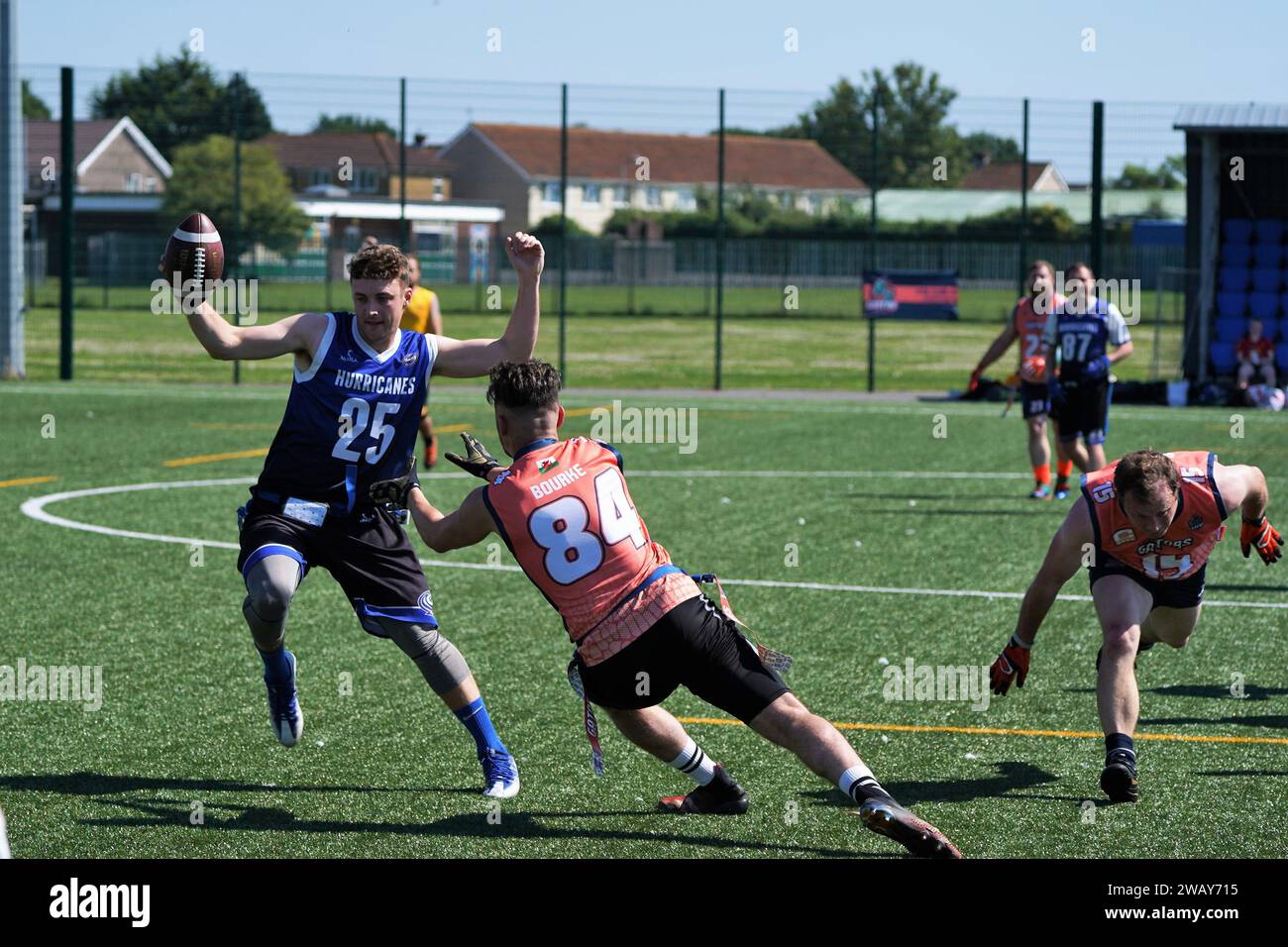 Joe Cotterill - Cardiff Hurricanes Flag Football Stock Photo - Alamy