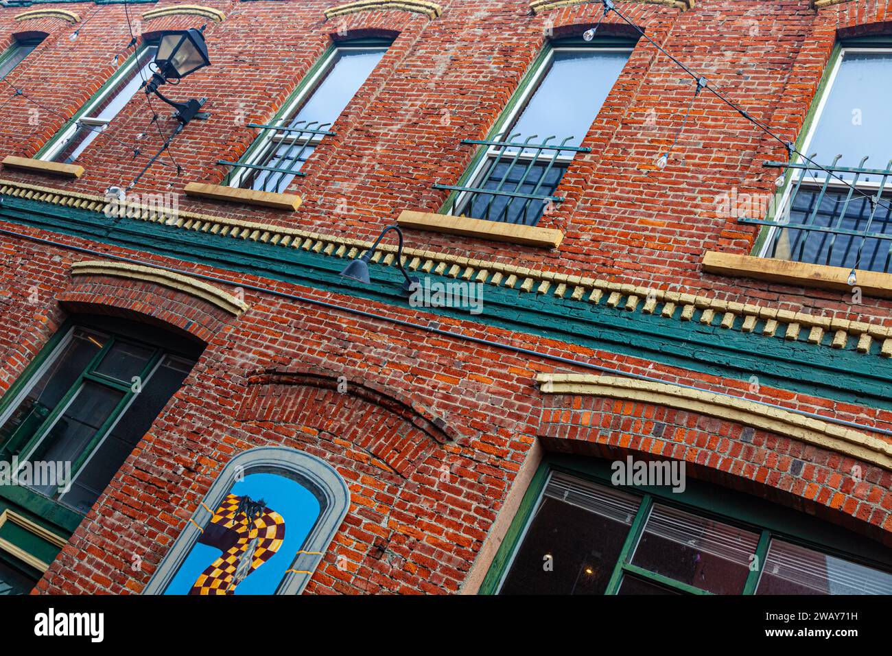 Red brick architecture in old town Victoria British Columbia Canada ...