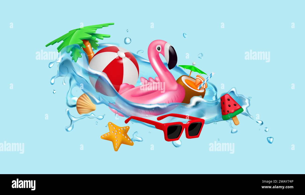 Kids beach party Stock Vector Images - Alamy