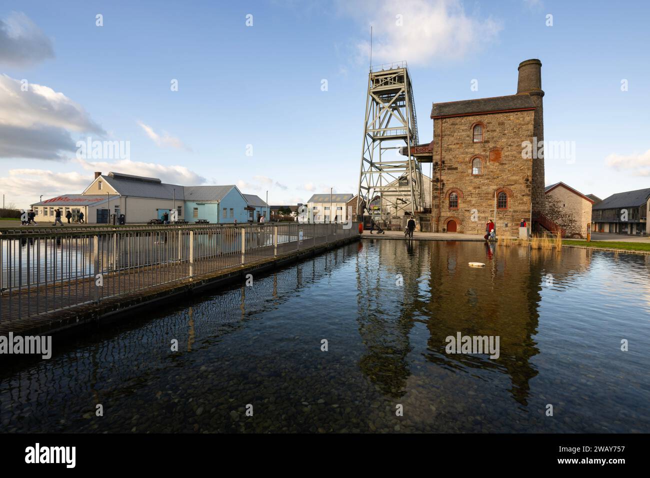 HEARTLANDS POOL CAMBORNE WORLD HERITAGE SITE MINING ENGINE HOUSE Stock ...