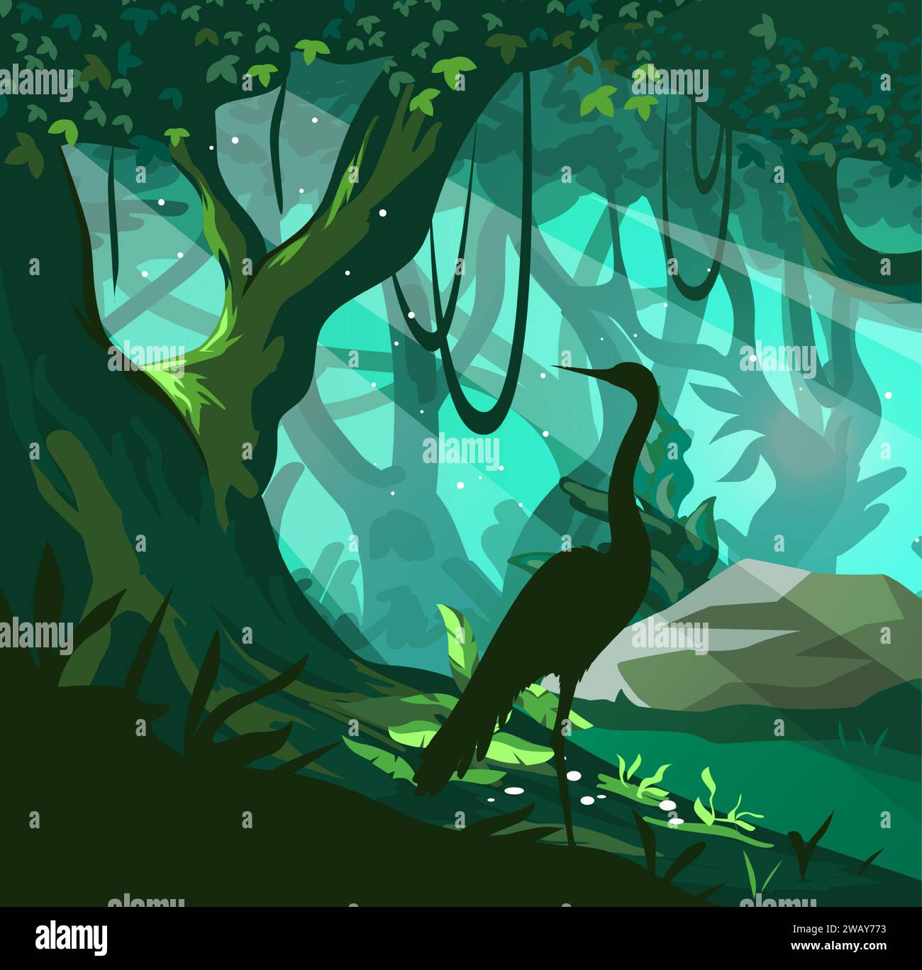 Rainforest creeper Stock Vector Images - Alamy