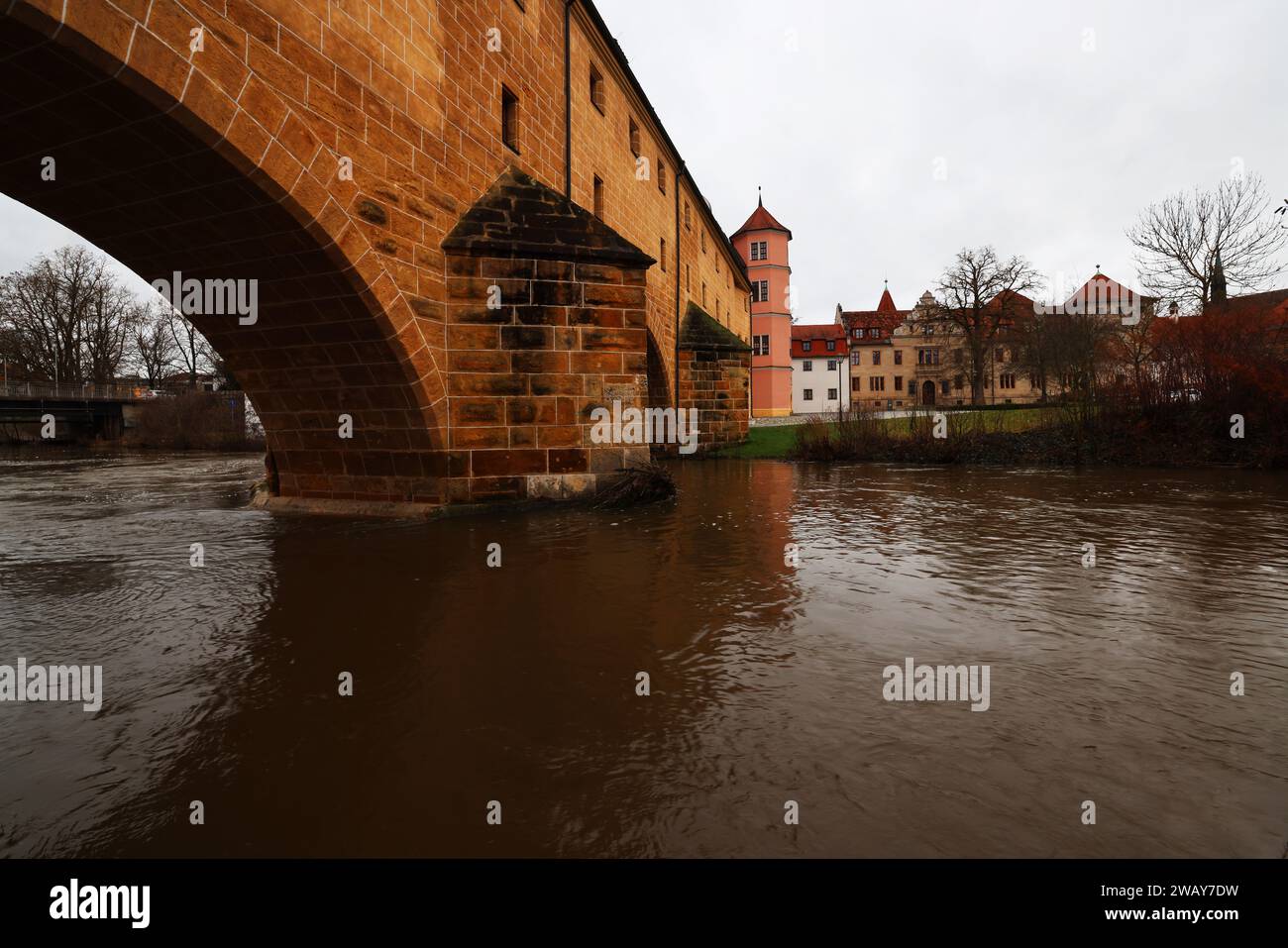 Amberg, Oberpfalz, Bayern, Fluss, Altstadt, Hochwasser in Amberg Stock ...