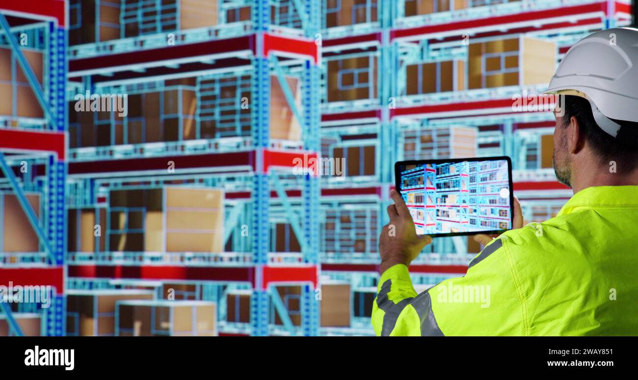 Digital Retail Technology And Warehouse Inventory. AI Logistics Stock ...