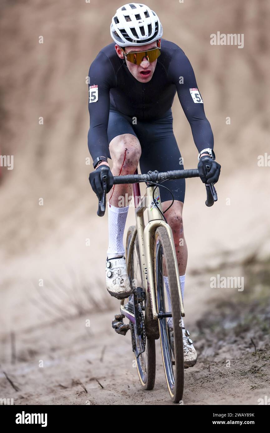 Zonhoven, Belgium. 07th Jan, 2024. Dutch Ryan Kamp pictured in action ...