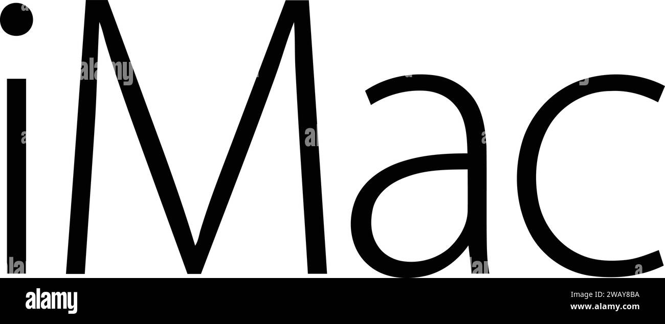 iMac Typography logo | iMac sign letter vector Stock Vector Image & Art ...