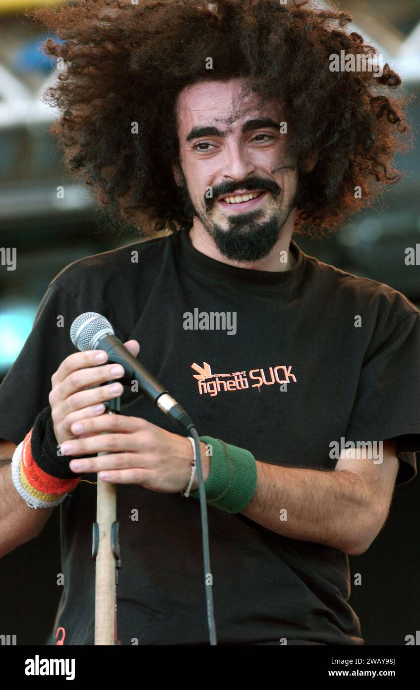 Italy Imola 2004-06-20 : Caparezza ,Italian singer,during the live ...