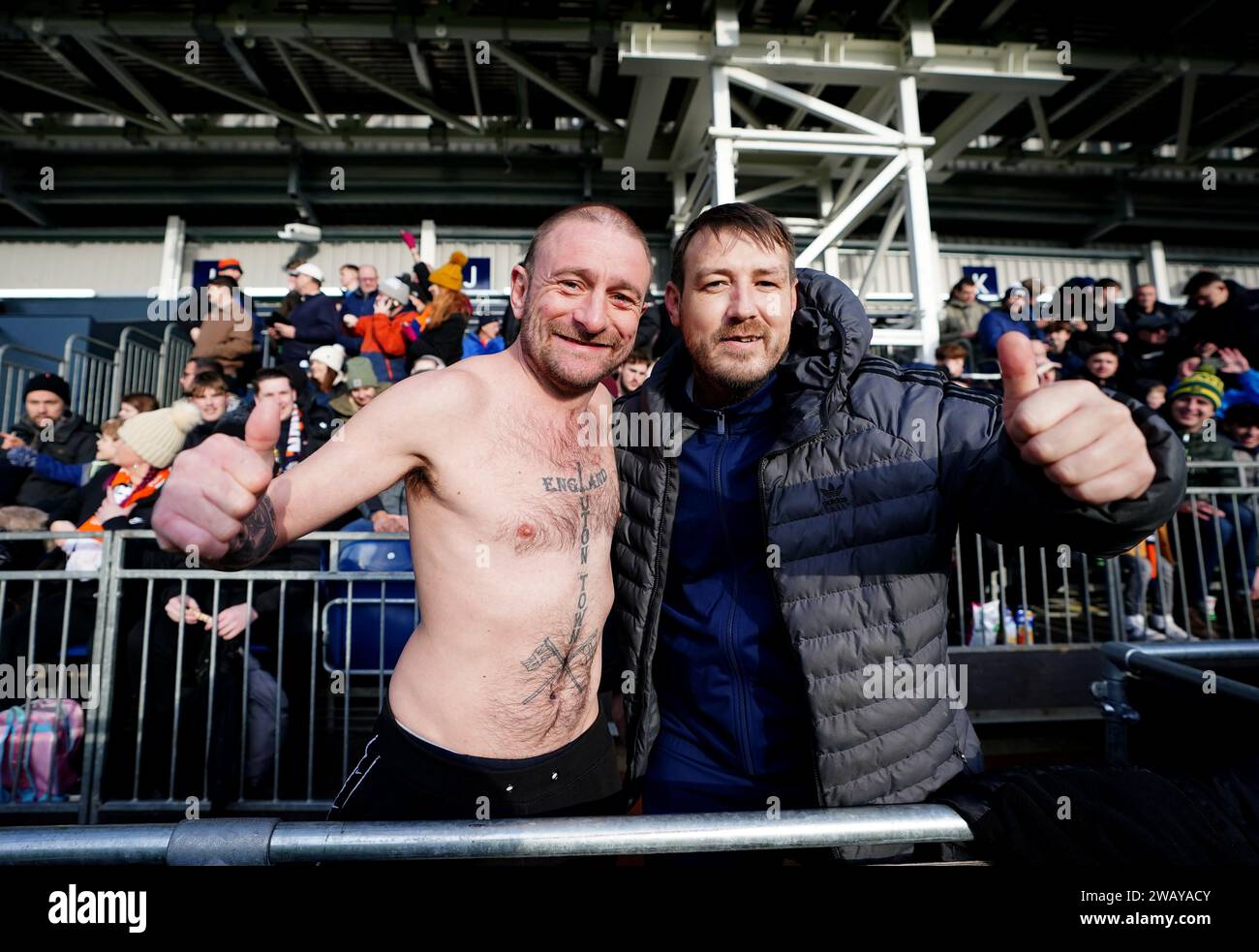 Luton Town fans ahead of the Emirates FA Cup Third Round match at ...