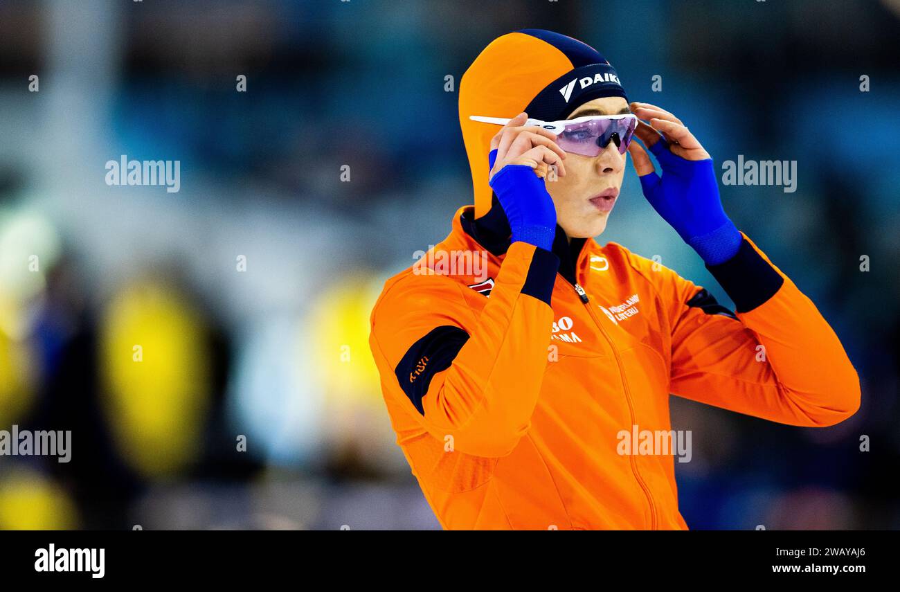 HEERENVEEN - Antoinette Rijpma-de Jong in action on the 1000 meters at ...