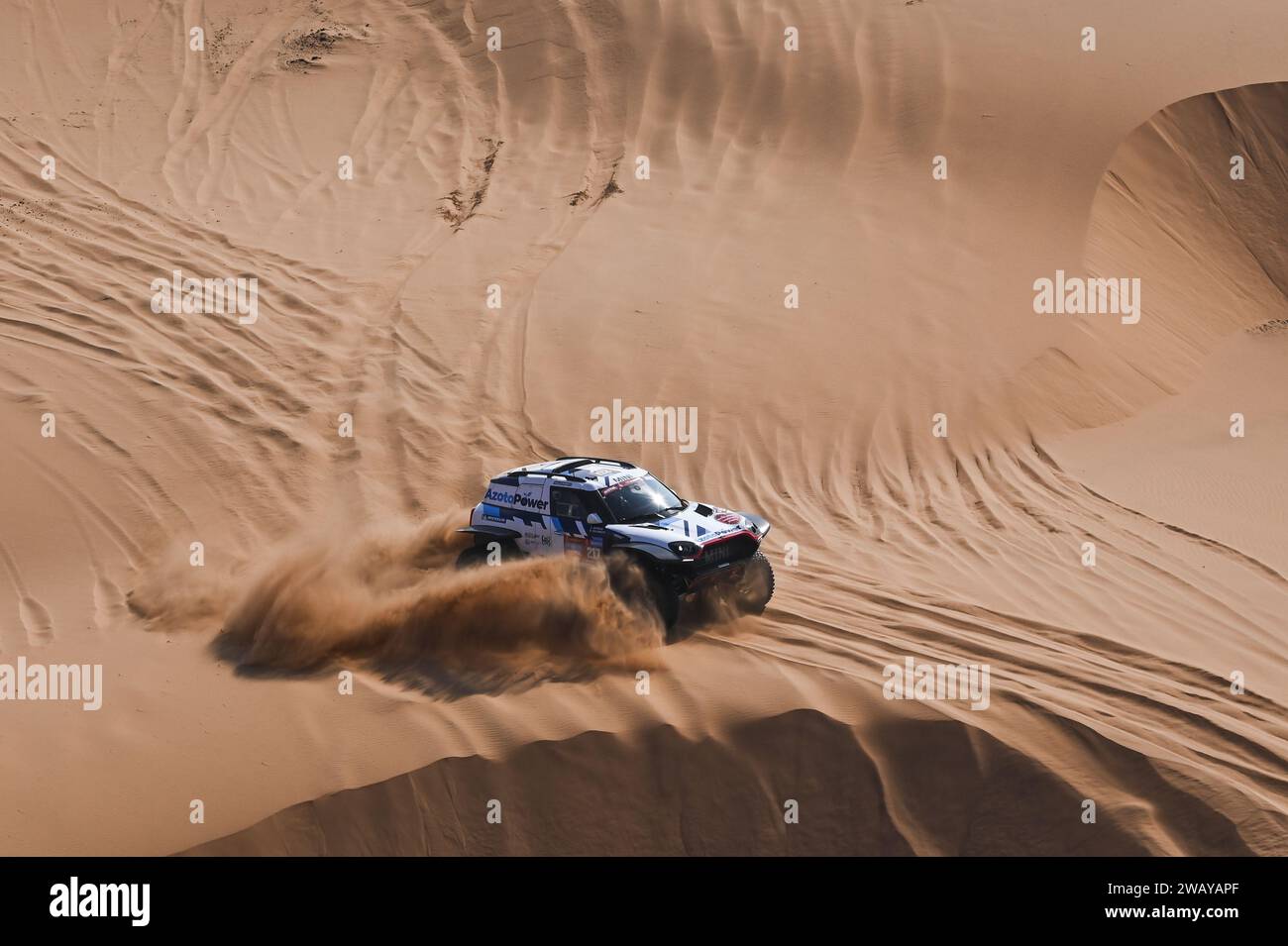 217 during the Stage 2 of the Dakar 2024 on January 7, 2024 between Al ...