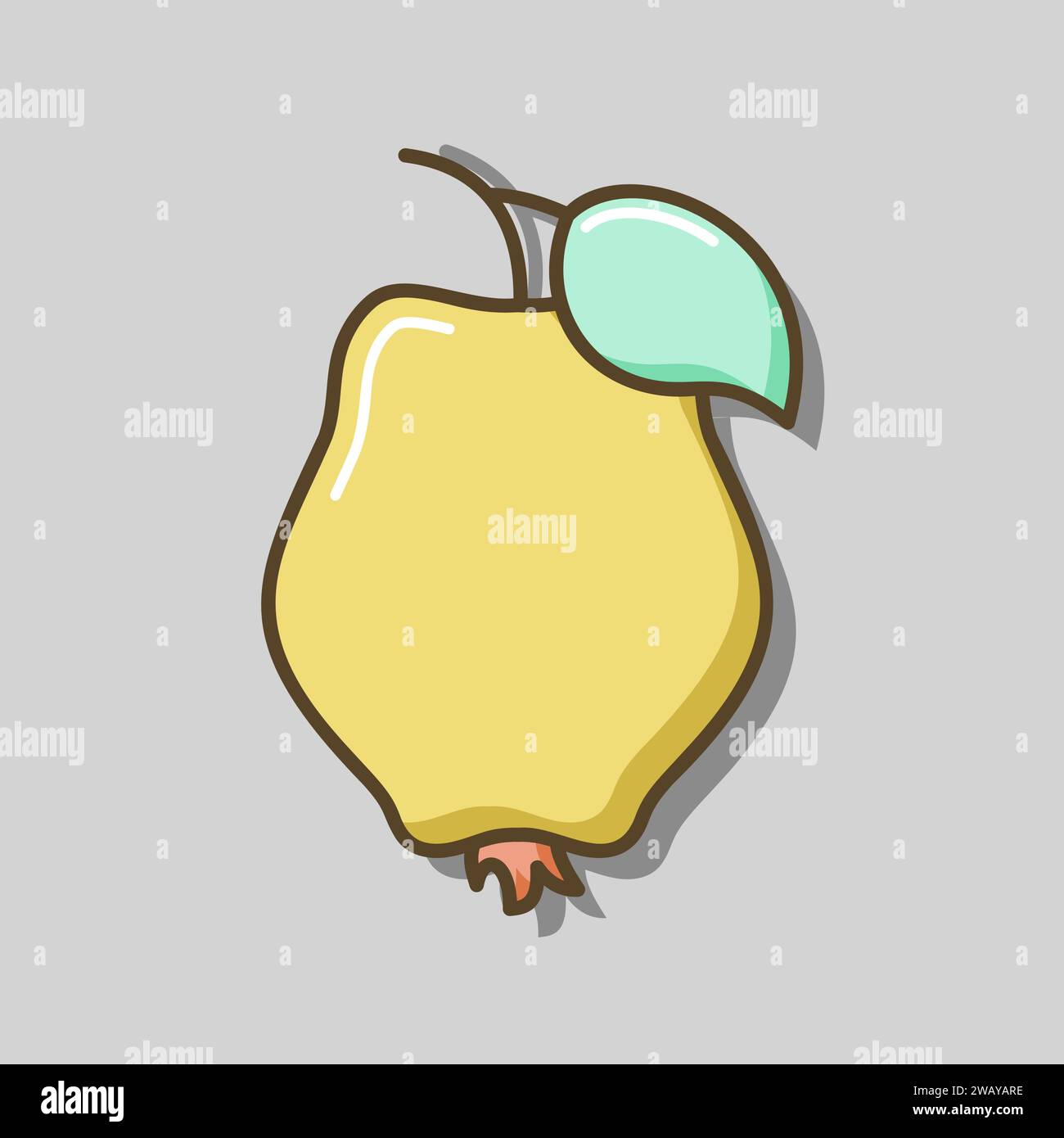 Quince vector icon. Graph symbol for food and drinks web site, apps ...