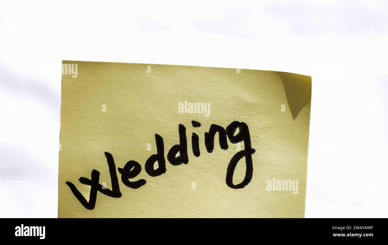 Handwritten notes on white note paper Stock Photo - Alamy