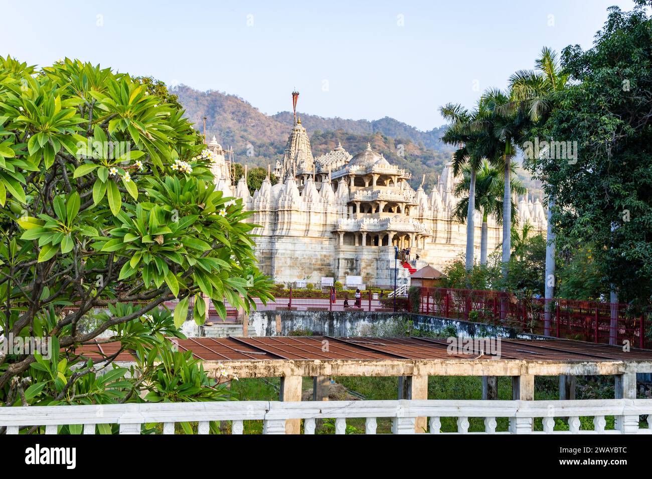 ancient unique temple architecture with bright blue sky at day from ...