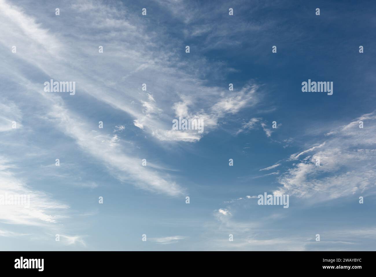 Air clouds in the blue sky background. Outdoor, air, nature Stock Photo ...