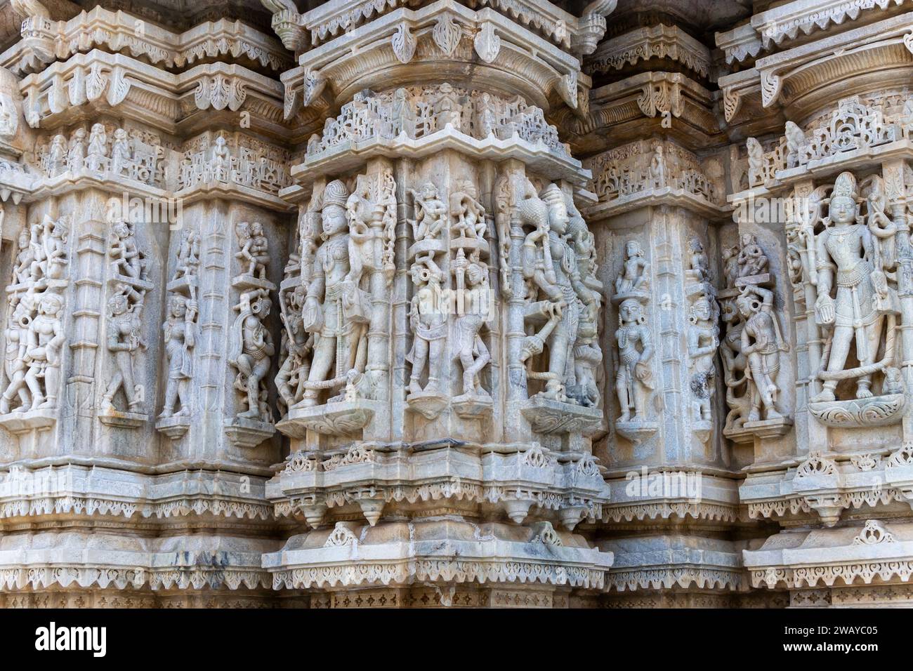 ancient temple pillar unique art from different angle Stock Photo - Alamy