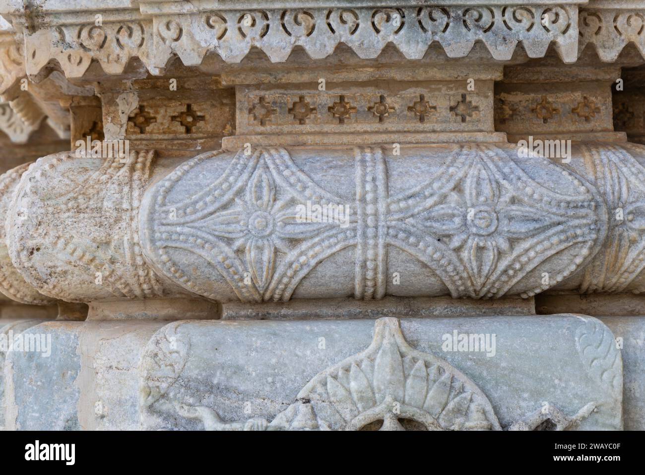 ancient temple wall exterior unique art from different angle Stock ...