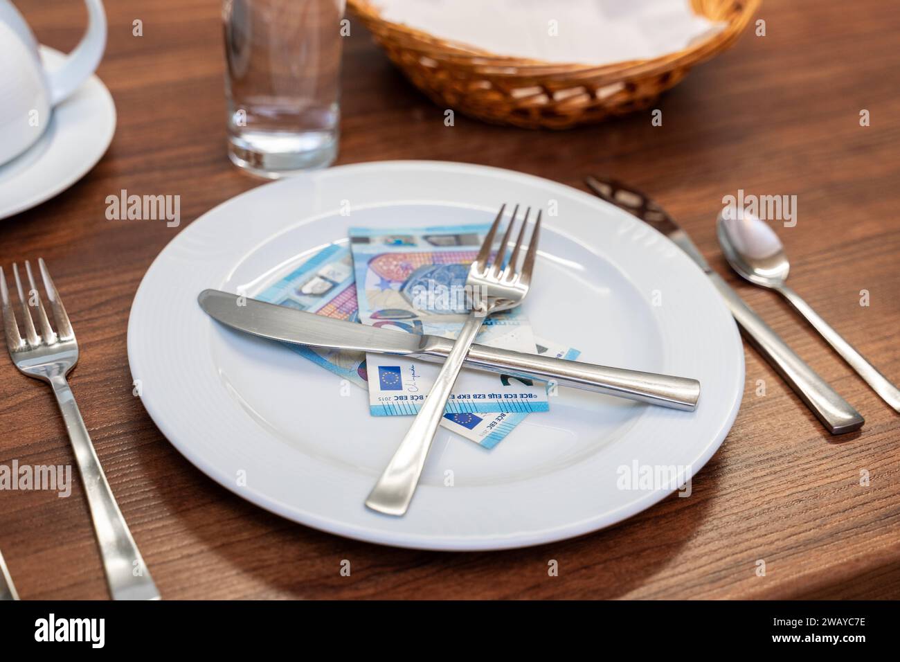 Bavaria, Germany - January 6, 2024: Cost of food and gastronomy concept ...