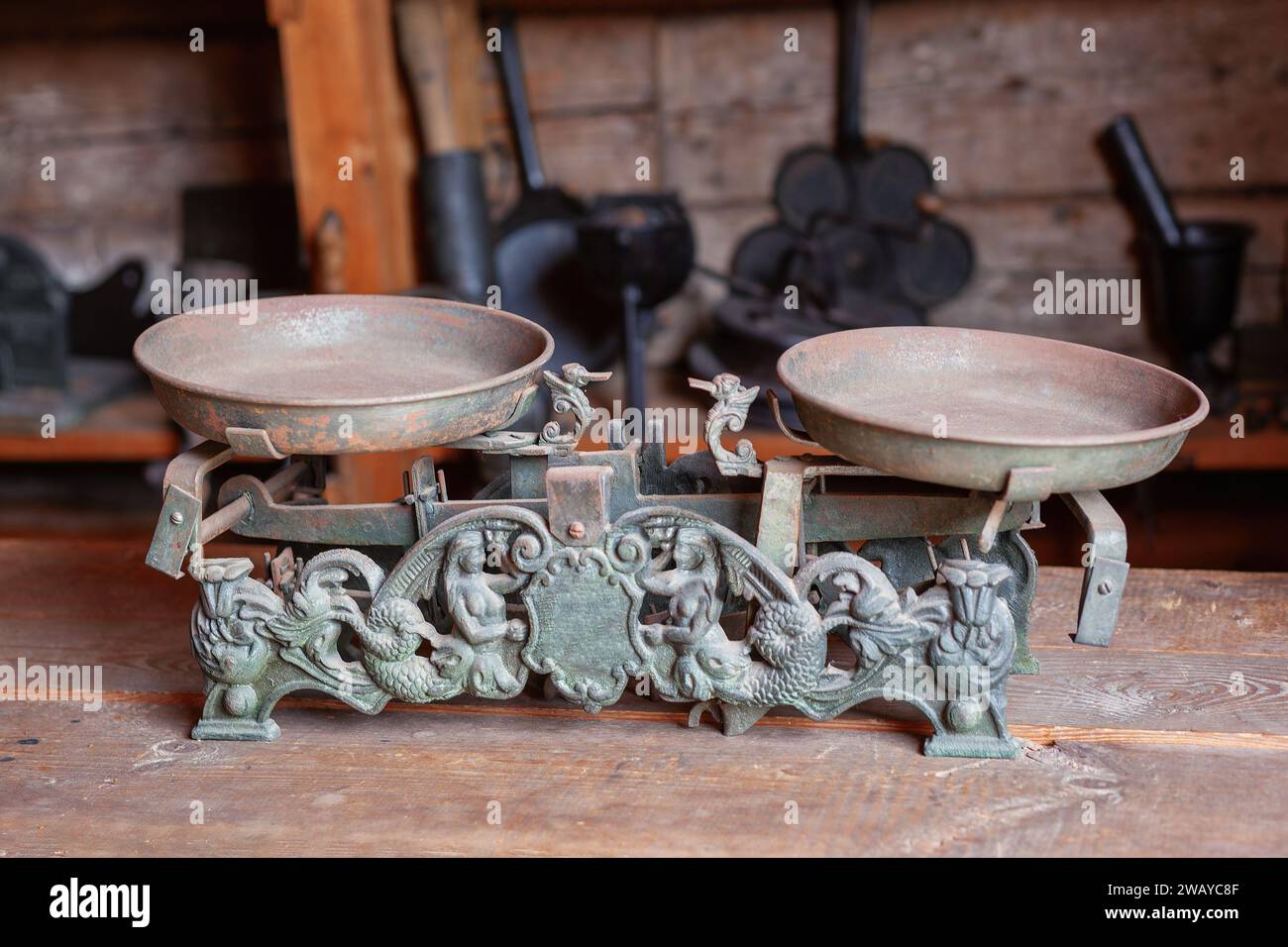 Weighing scales rustic hi-res stock photography and images - Alamy