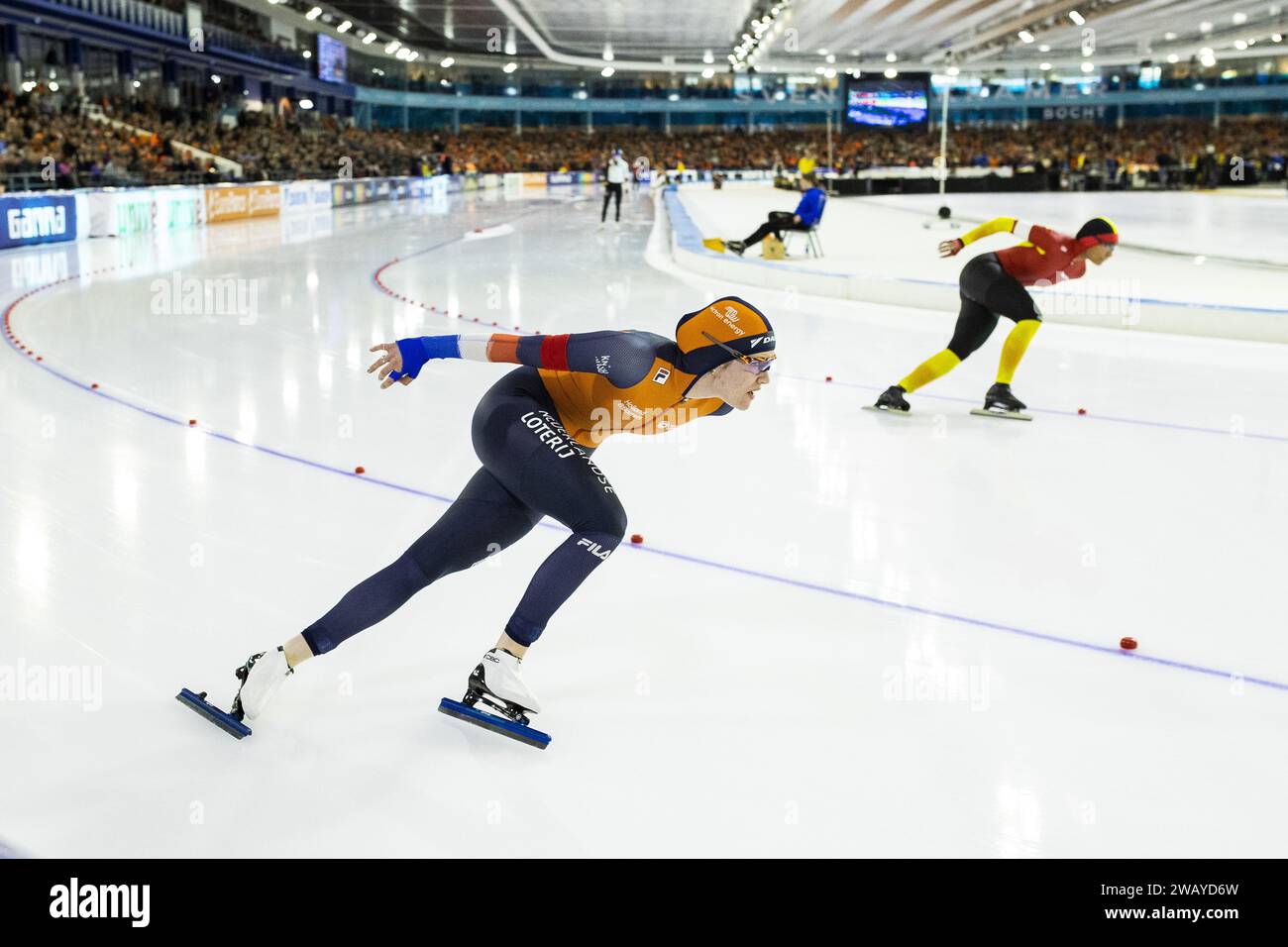 HEERENVEEN - Isabel Grevelt (NED) in action in the 1000 meters against ...