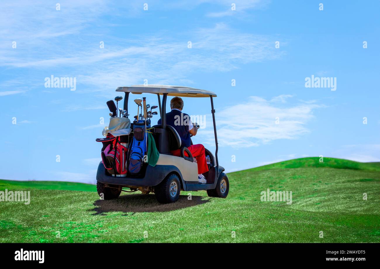 Golf cart driver hi-res stock photography and images - Alamy