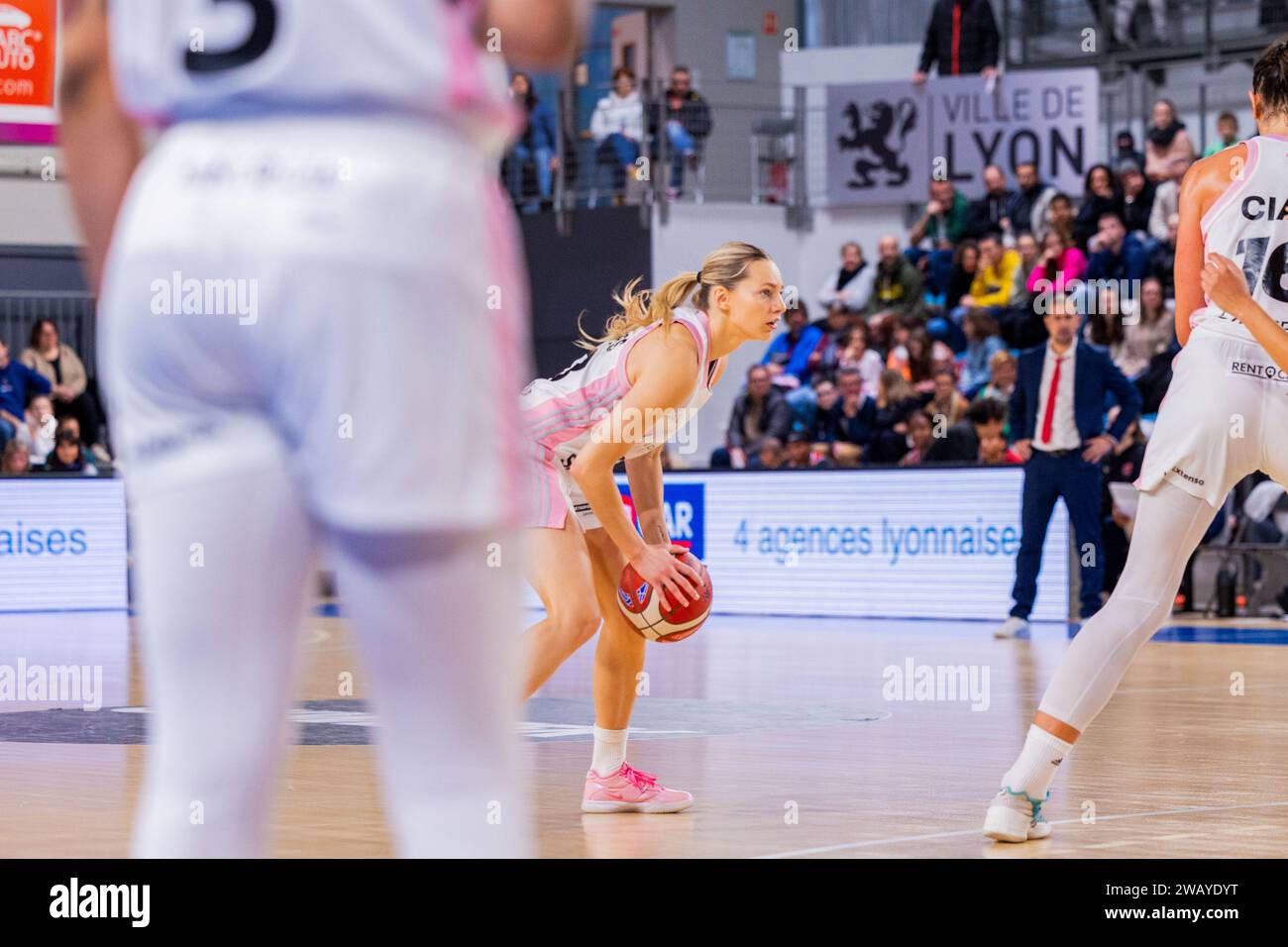 Lyon, France. 07th Jan, 2024. Marine Johannes (23) from ASVEL in action ...