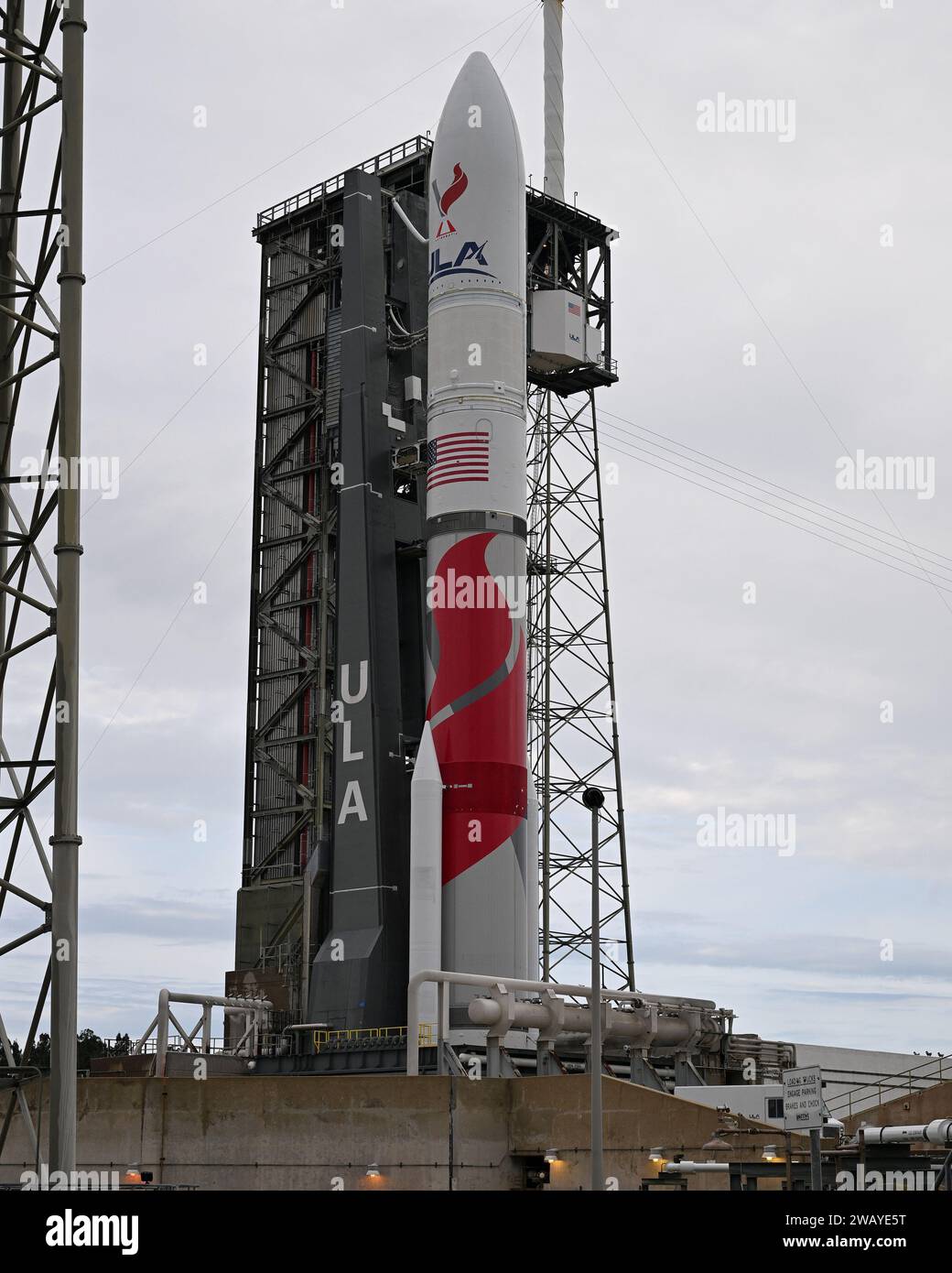 Cape Canaveral, Florida, USA. 07th Jan, 2024. A United Launch Alliance (ULA) Vulcan rocket is ...