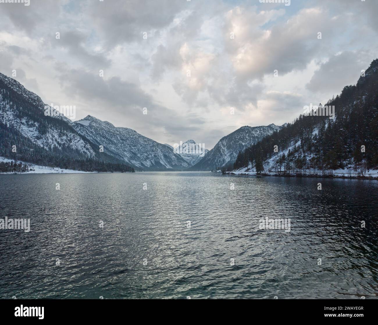 Plansee lake winter evening hi-res stock photography and images - Alamy