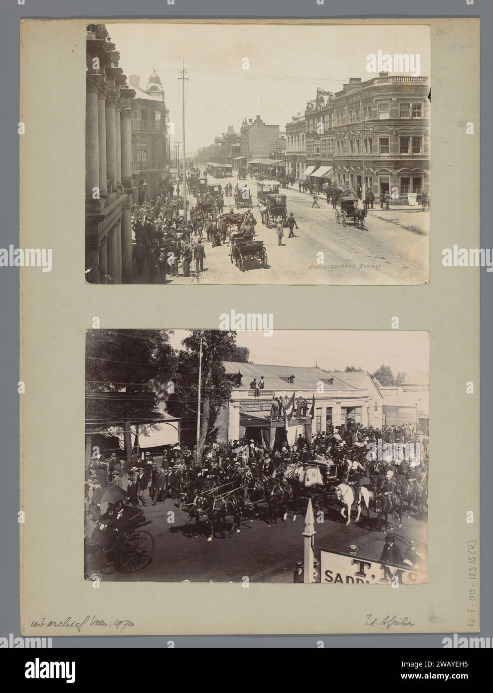 Sheet with two photos made in Johannesburg and Pretoria, Anonymous ...