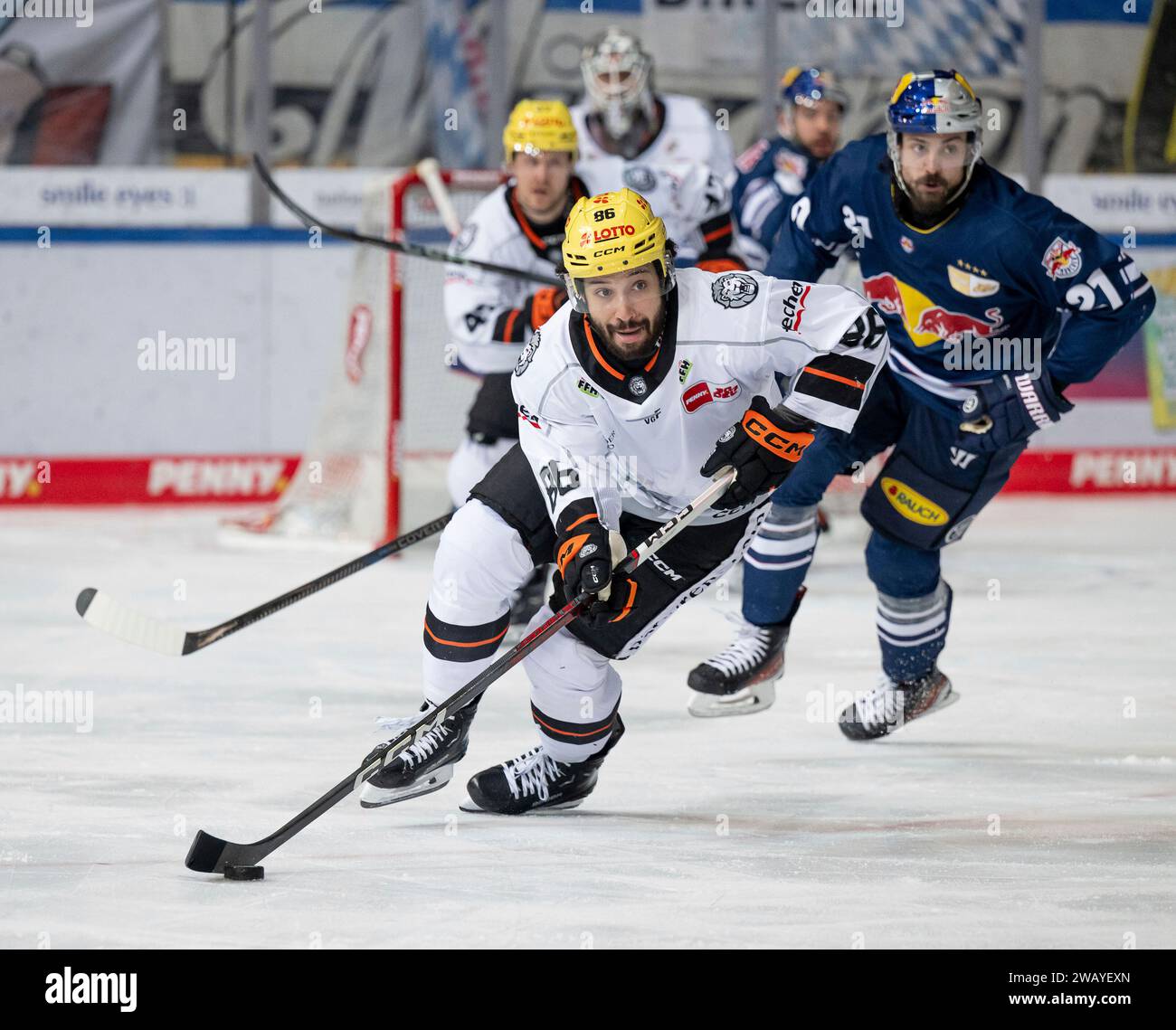 Muenchen, Deutschland. 07th Jan, 2024. Cameron Brace (Loewen Frankfurt ...