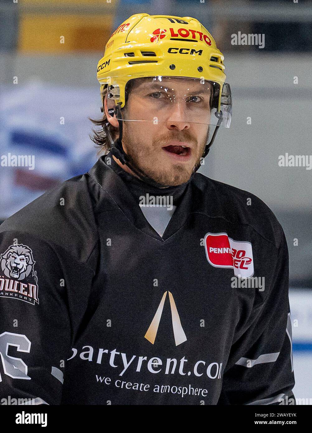 Muenchen, Deutschland. 07th Jan, 2024. Chad Nehring (Loewen Frankfurt ...