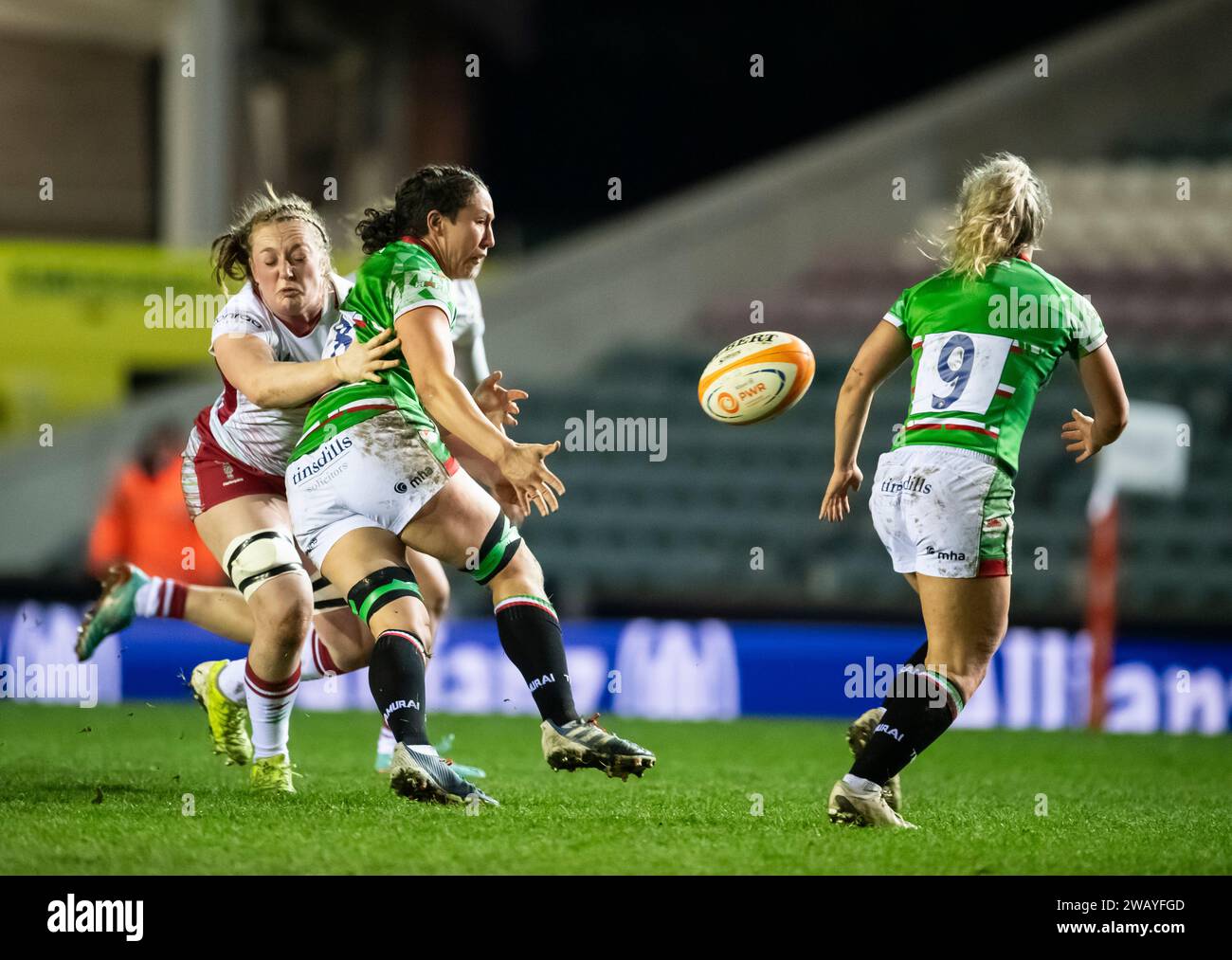 Leicester UK on Saturday 6th January 2023. Leicester Tigers Tahlia ...
