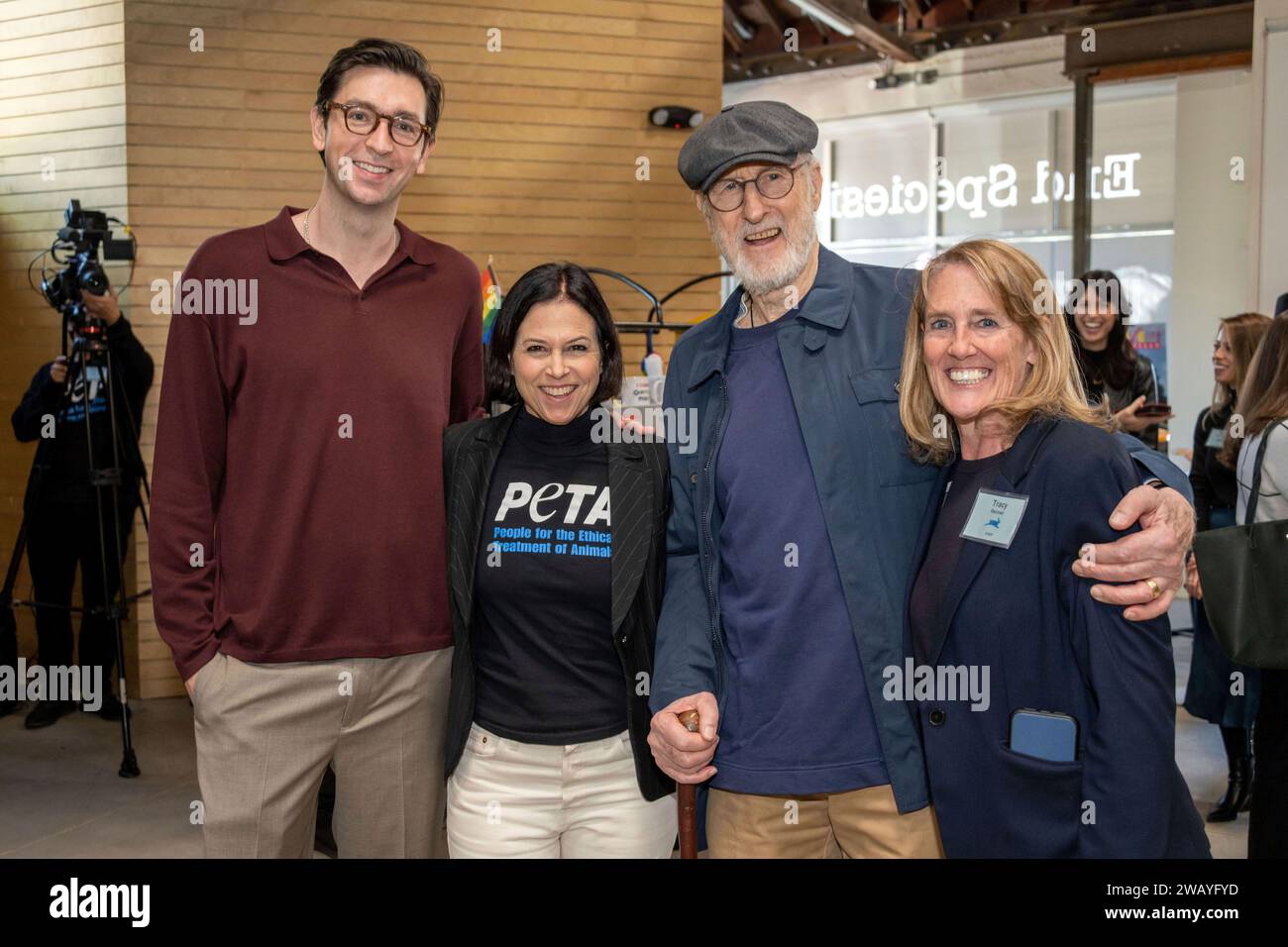 Photo by: zz/PETA/STAR MAX/IPx 2024 1/6/24 Nicholas Braun, Lisa Lange ...
