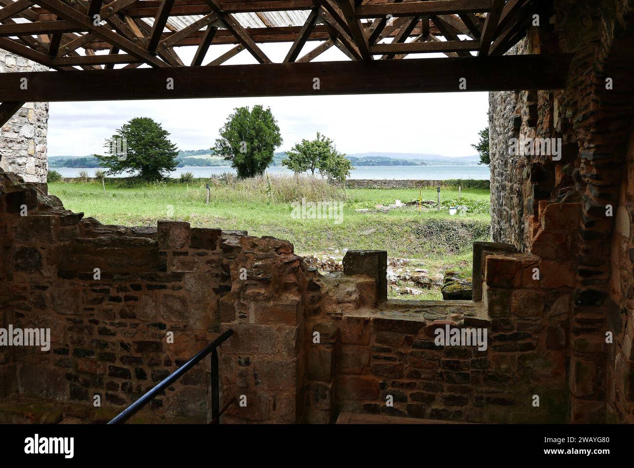 Medieval Landevennec Abbey, oratory, Finistere, Cornouaille, Bretagne ...