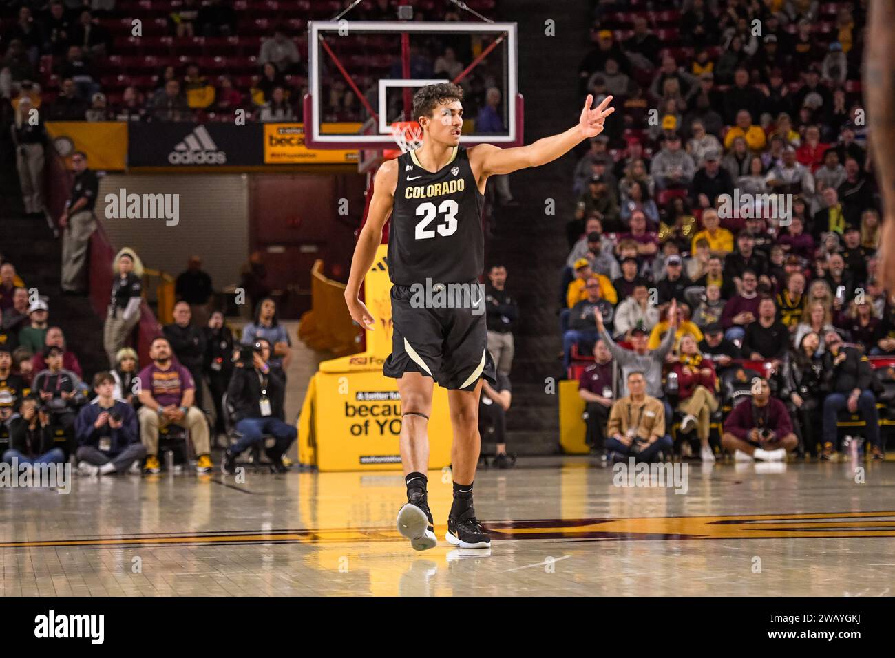 Colorado Buffaloes forward Tristan da Silva (23) celebrates after ...
