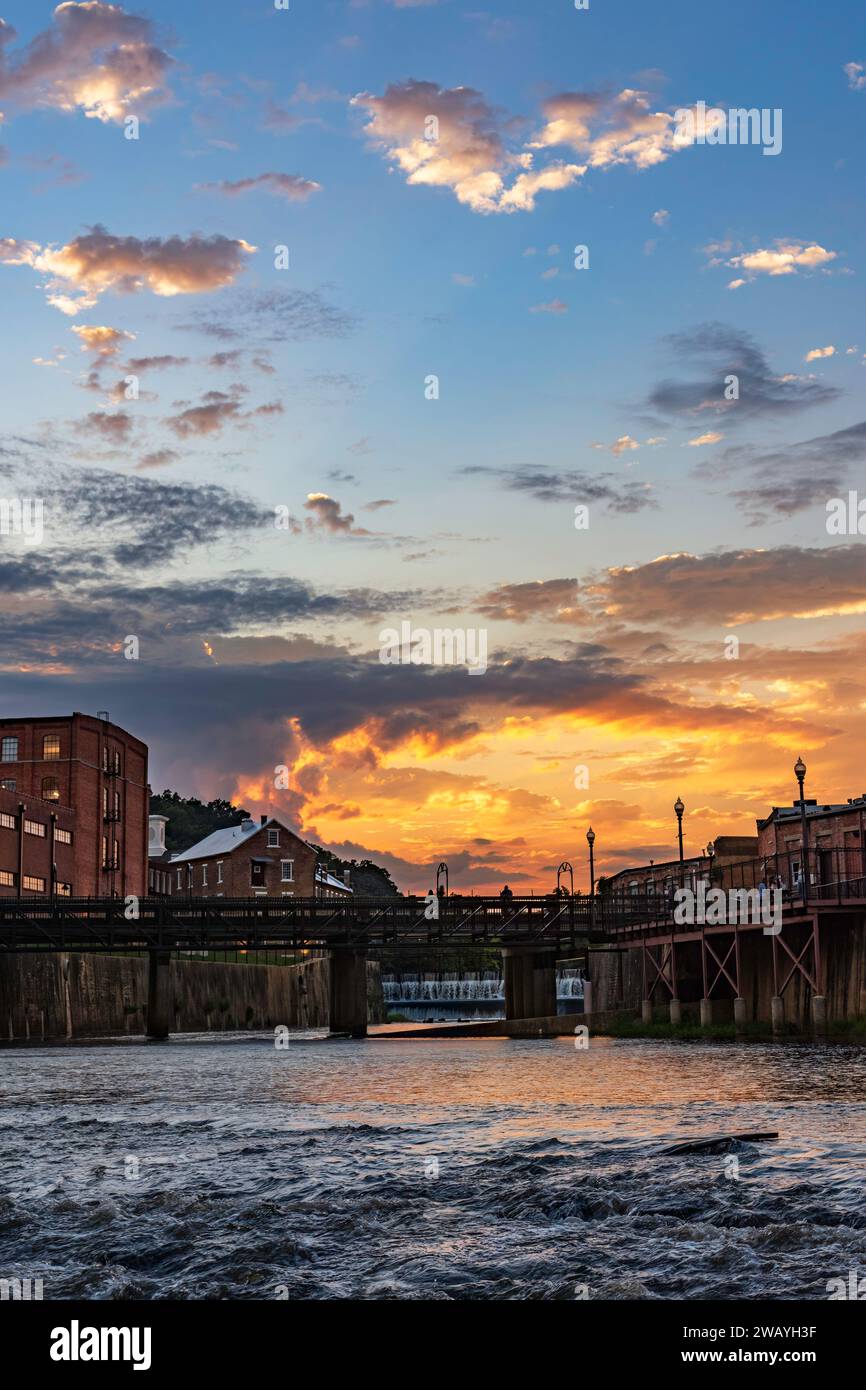 Prattville, Alabama, USA-August 30, 2023: Brilliant sunset over Autauga ...