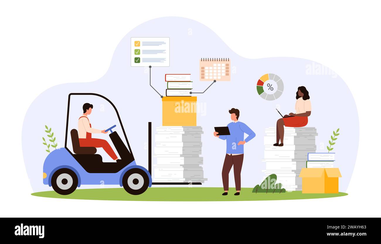 Bureaucracy, information storage and office paperwork. Tiny people ...