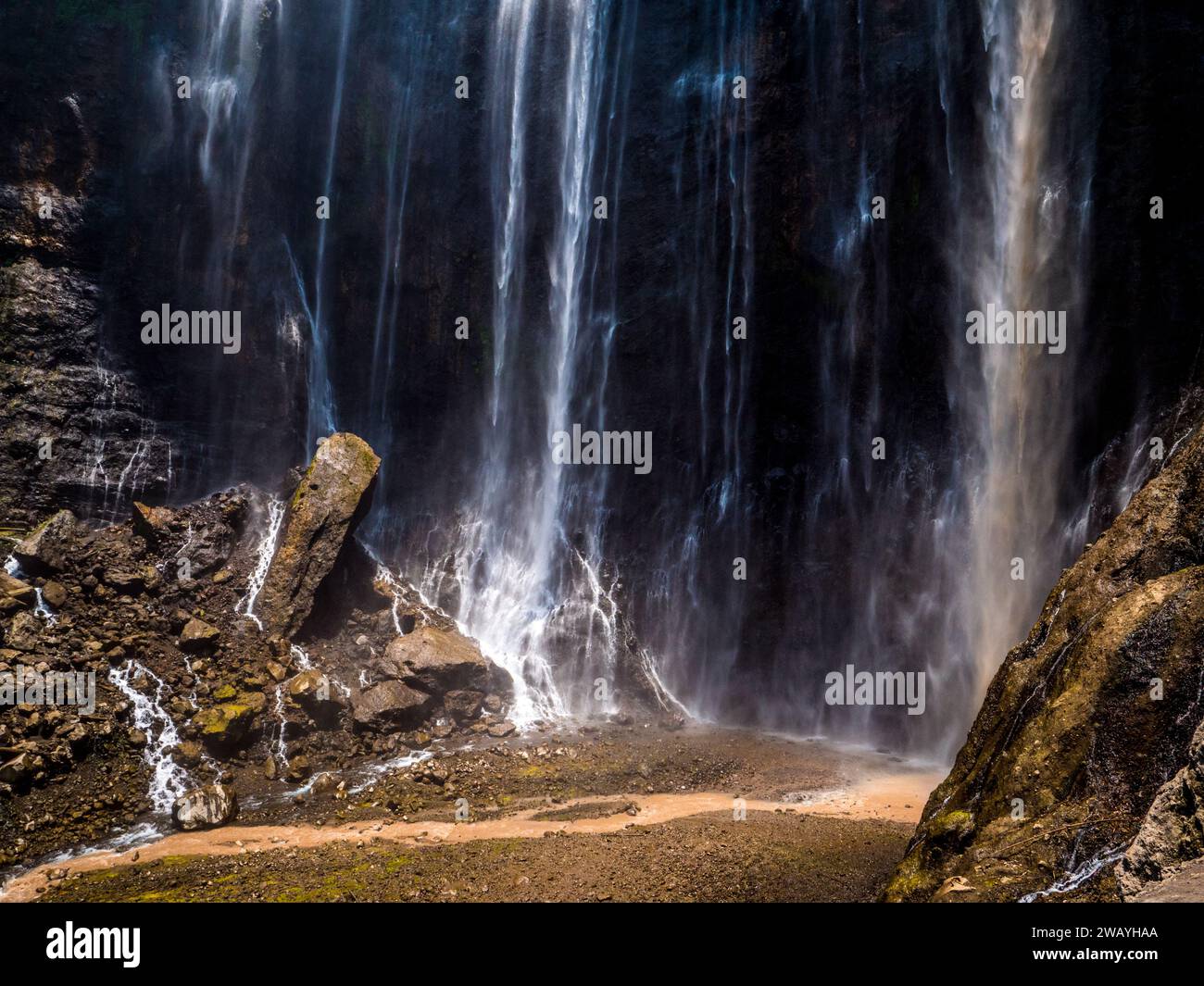 Dramatic cascades at Tumpak Sewu Waterfall, Indonesia Stock Photo - Alamy