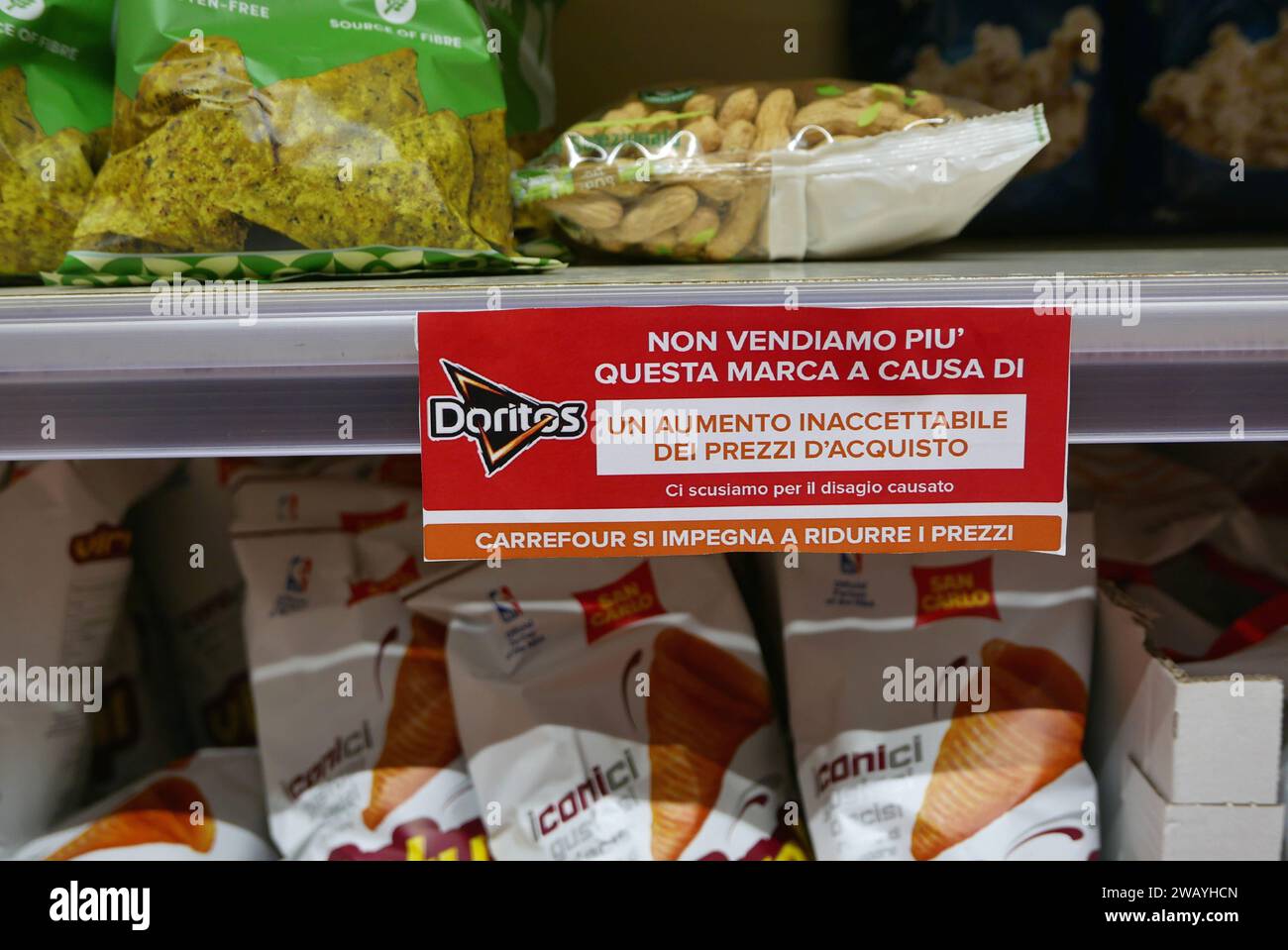 A note about a PepsiCo product seen in a Carrefour supermarket in Rome ...
