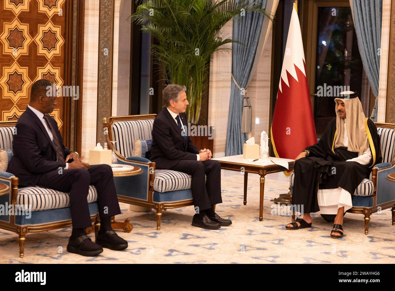 Doha, Qatar. 07th Jan, 2024. U.S Secretary of State Antony Blinken ...