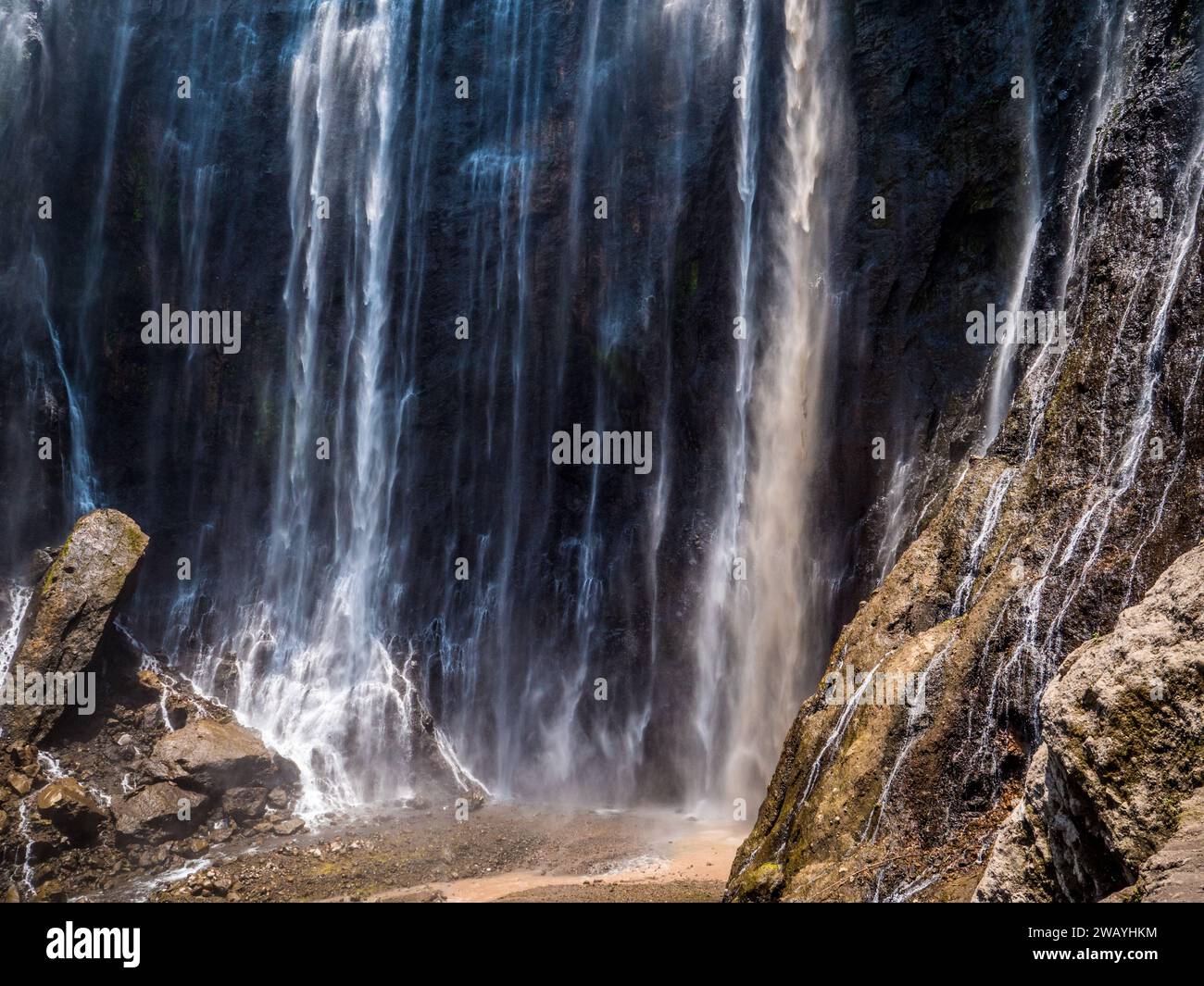 Dramatic cascades at Tumpak Sewu Waterfall, Indonesia Stock Photo - Alamy