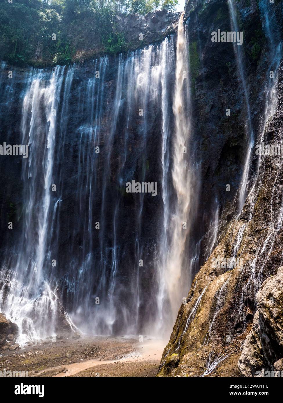 Dramatic cascades at Tumpak Sewu Waterfall, Indonesia Stock Photo - Alamy
