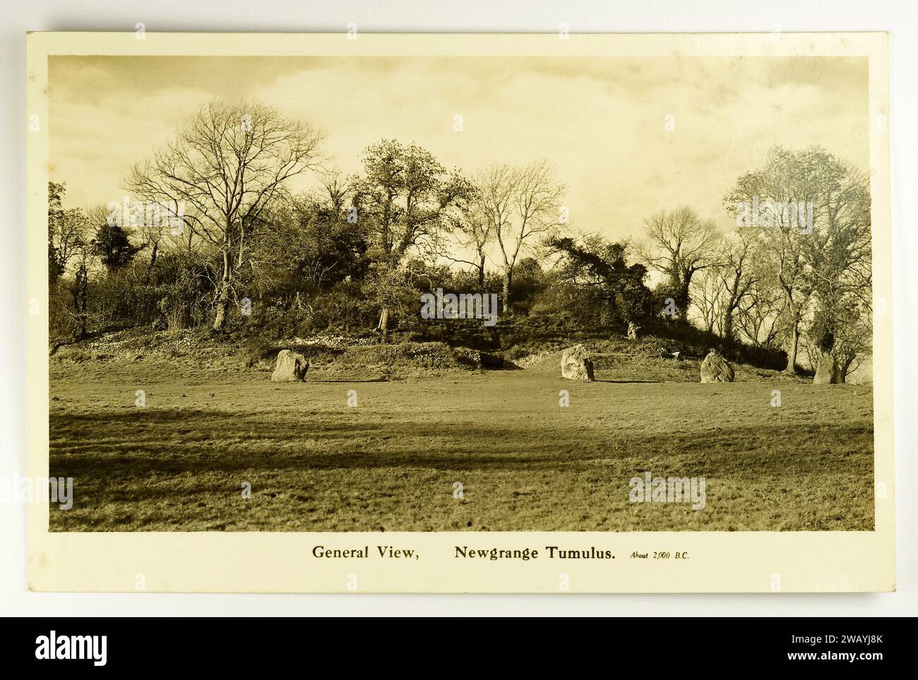 Newgrange Passage Tomb, Co Meath, pre-Restoration - OLD POSTCARD Stock ...