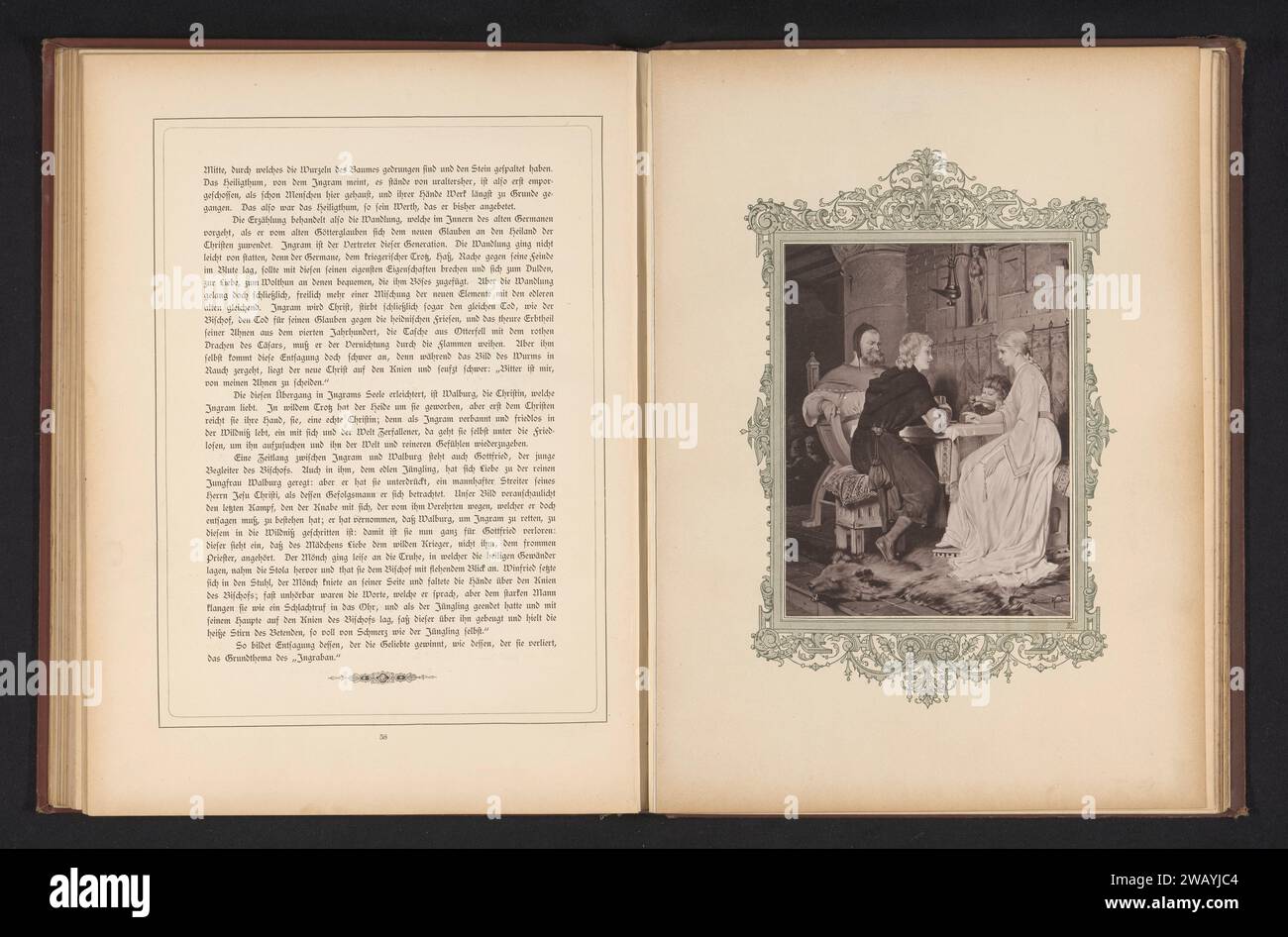 Photo production of a painting probably representing a scene by Irmgard ...