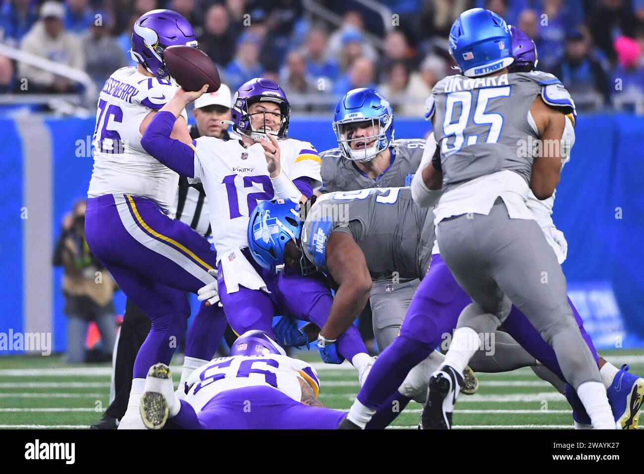 DETROIT, MI - JANUARY 07: Detroit Lions defensive tackle (94) Benito ...