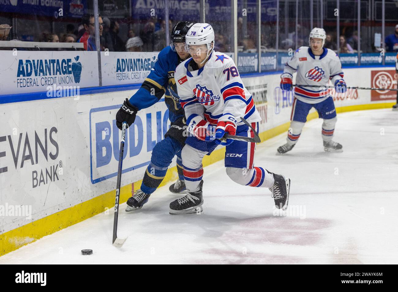 USA. 05th Jan, 2024. January 5th, 2024: Rochester Americans defenseman ...