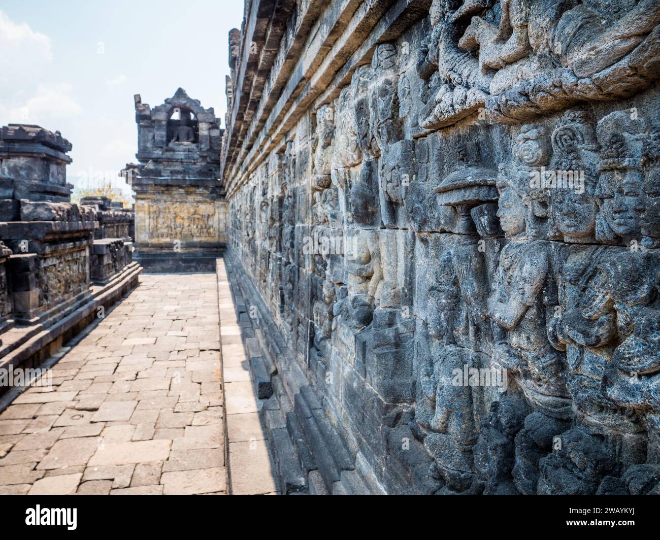Borobudur temple steps hi-res stock photography and images - Alamy