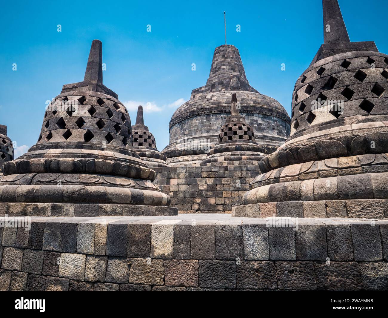 Borobudur temple steps hi-res stock photography and images - Alamy