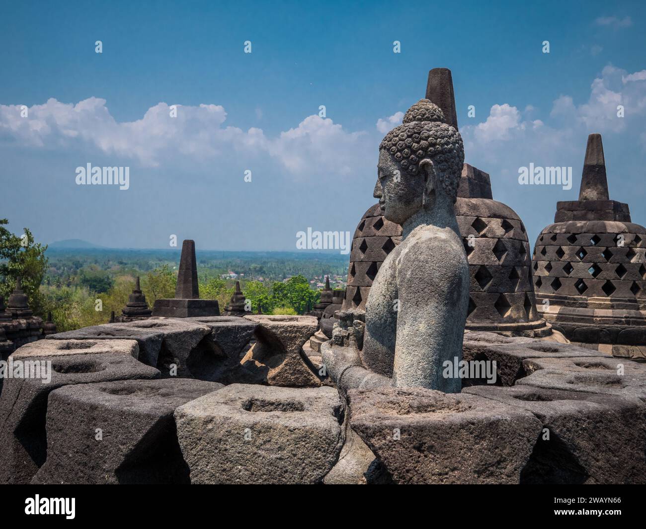 Borobudur temple steps hi-res stock photography and images - Alamy