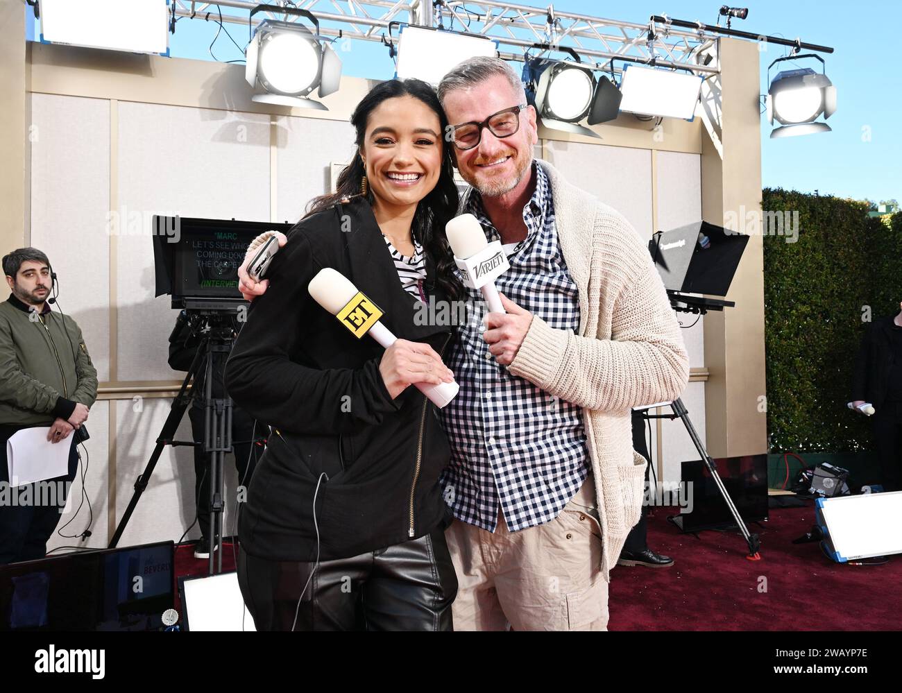 Rachel Smith and Marc Malkin at the 81st Golden Globe Awards held at ...