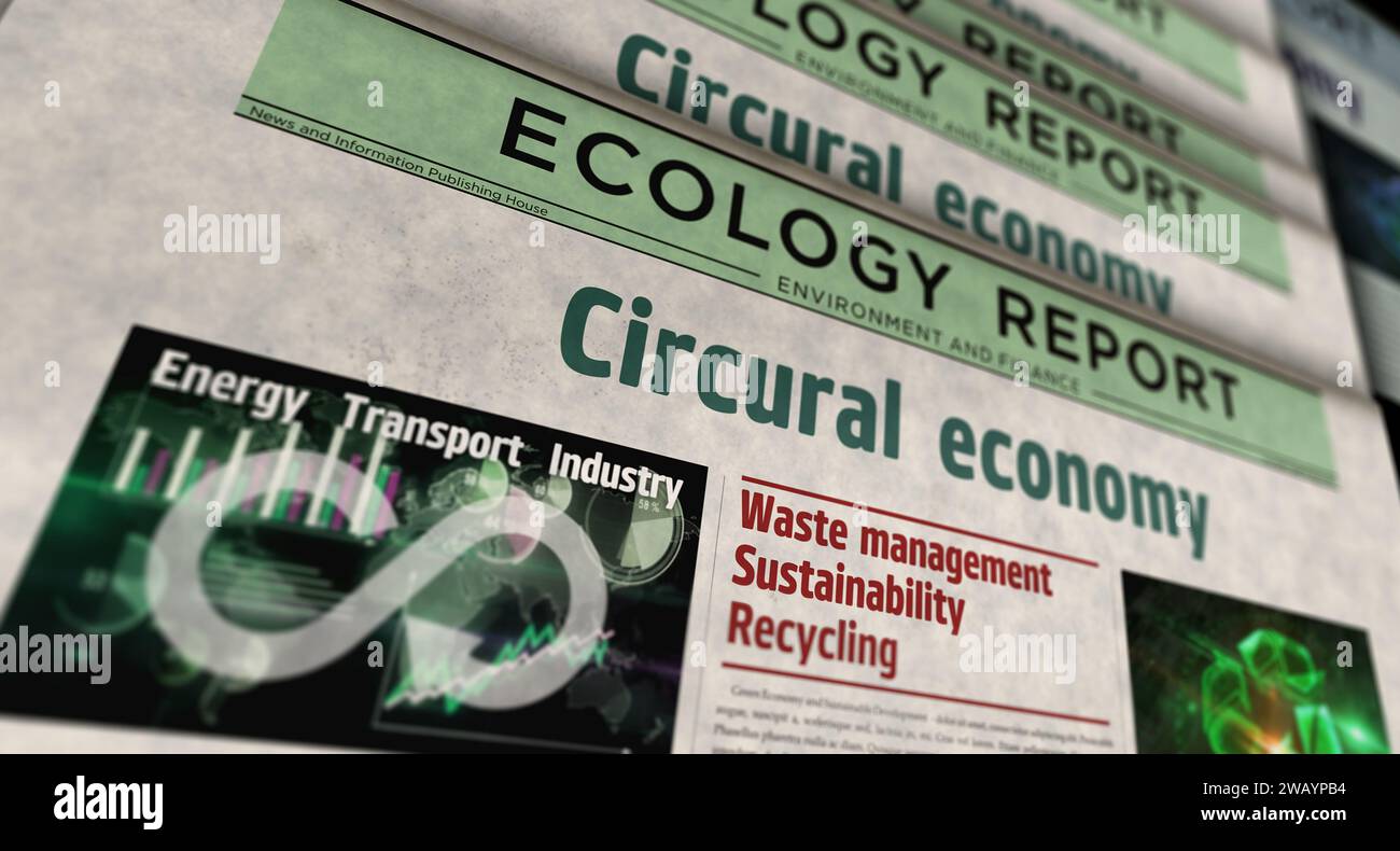 Circular economy and ecology zero waste industry vintage news and ...